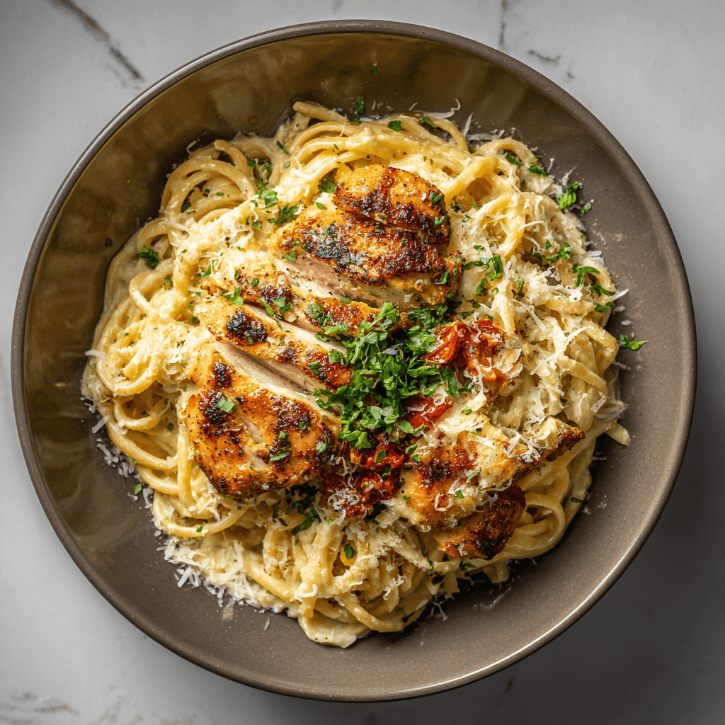Garlic Parmesan Chicken Pasta: Creamy, Savory, and Easy Weeknight Comfort Food - Hailey Tasty Table
